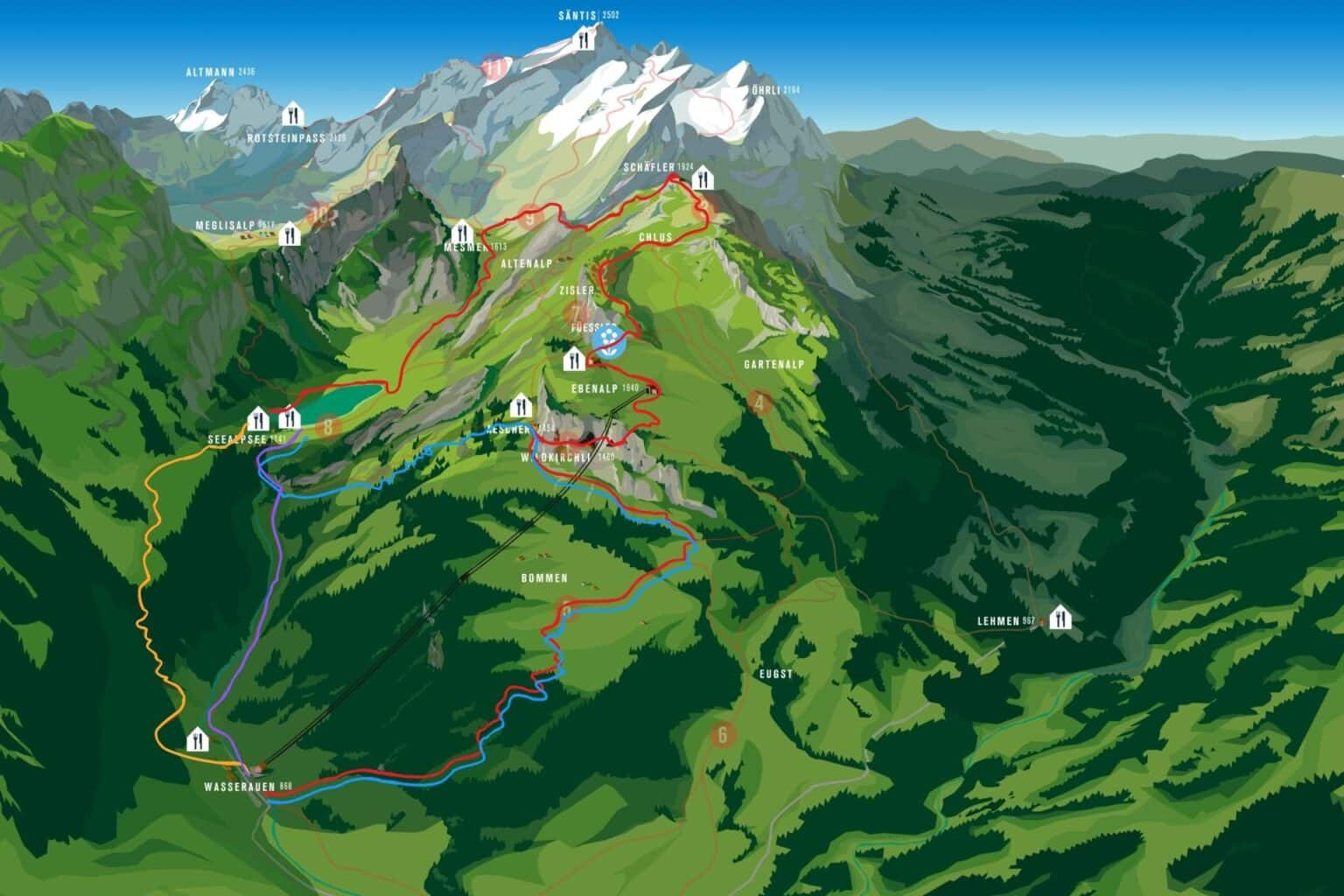 Seealpsee Hike in Appenzell Alps, Switzerland